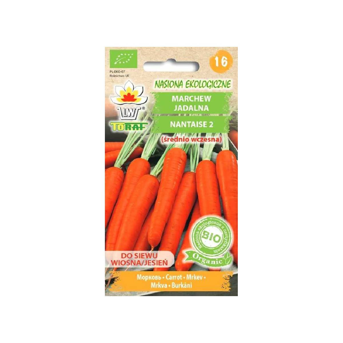 BIO Marchew Nantaise 2 Nasiona 5g| Sadowniczy.pl